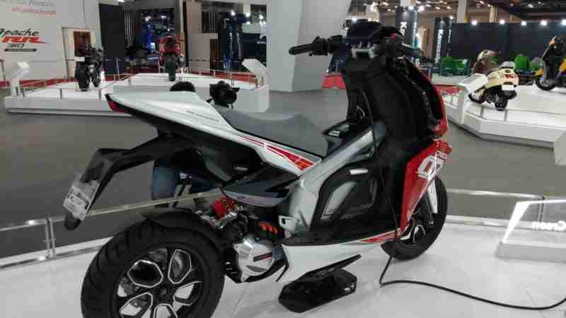 TVS Creon electric scooter concept unveiled at Auto Expo 2018 ...
